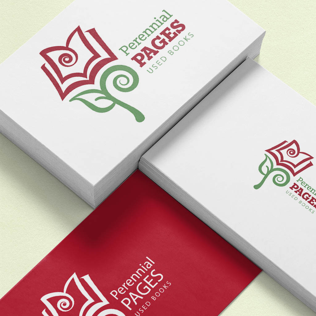 Portfolio: Perennial Pages Concept Logo - Paisley Slate